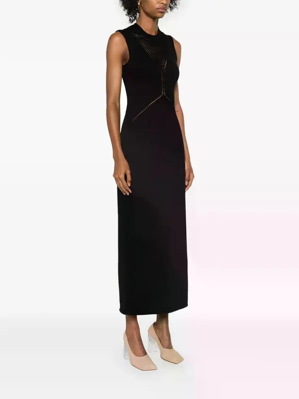 JIL SANDER Crew-neck Knitted Maxi Dress