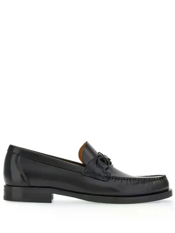 FERRAGAMO Gancini Plaque 35mm Leather Loafers