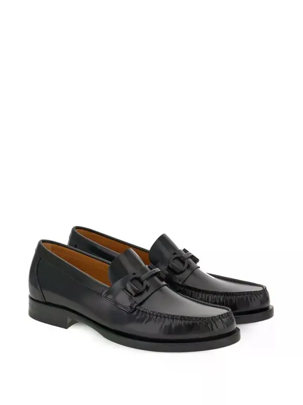 FERRAGAMO Gancini Plaque 35mm Leather Loafers