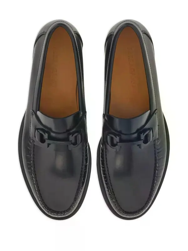 FERRAGAMO Gancini Plaque 35mm Leather Loafers
