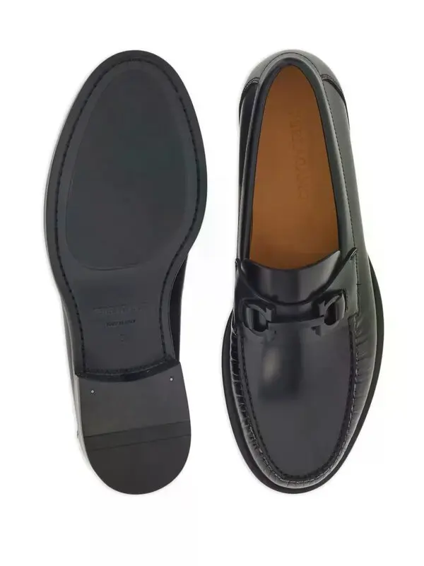 FERRAGAMO Gancini Plaque 35mm Leather Loafers