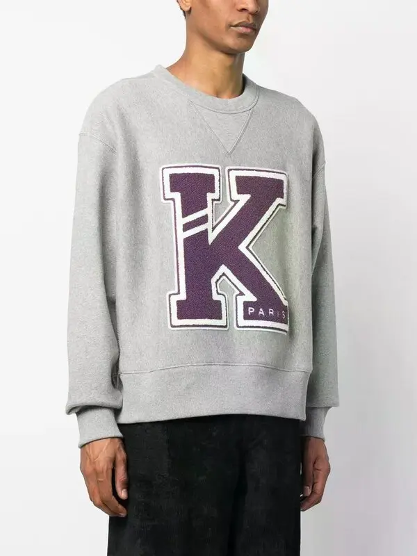 Kenzo Logo-patch Detail Sweatshirt - Grey