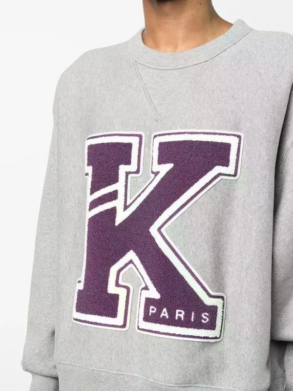 Kenzo Logo-patch Detail Sweatshirt - Grey