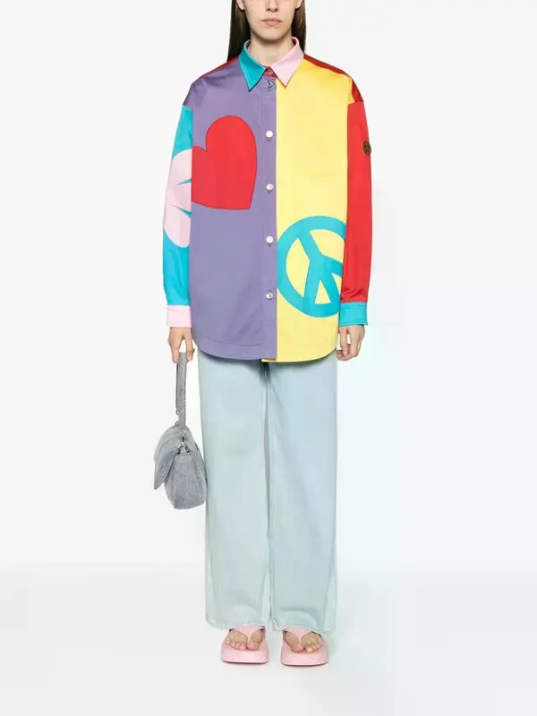 Moschino Paneled Graphic Print Shirt