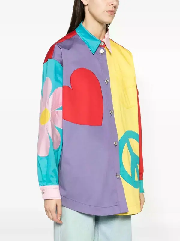 Moschino Paneled Graphic Print Shirt