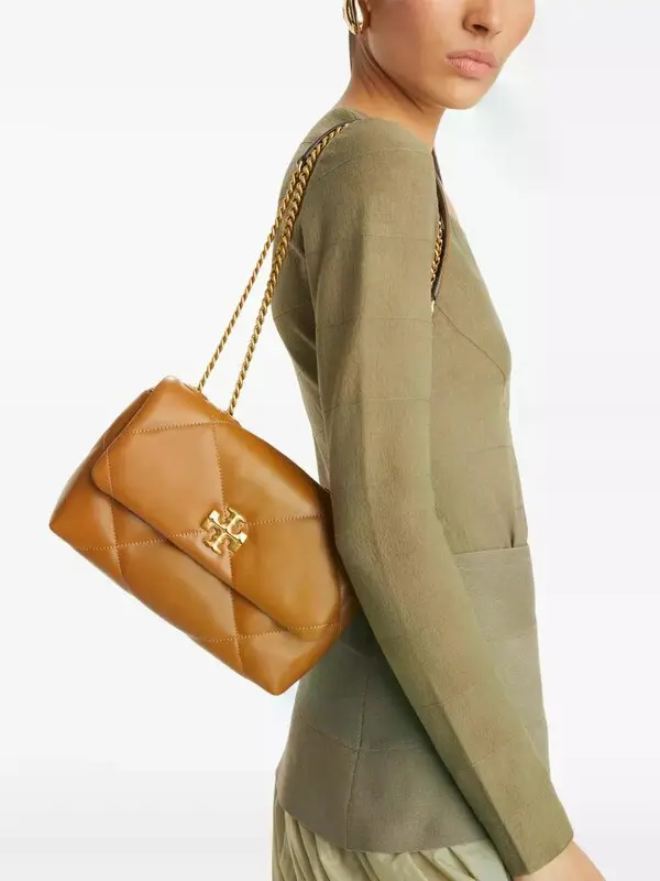 Tory Burch Kira Diamond-quilted Convertible Shoulder Bag - Brown