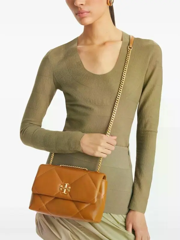 Tory Burch Kira Diamond-quilted Convertible Shoulder Bag - Brown