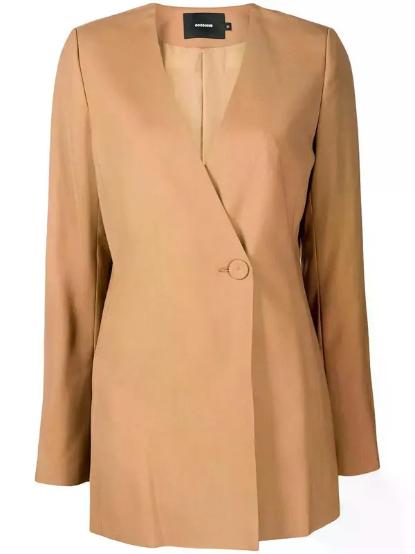 GOODIOUS Double-breasted V-neck Coat