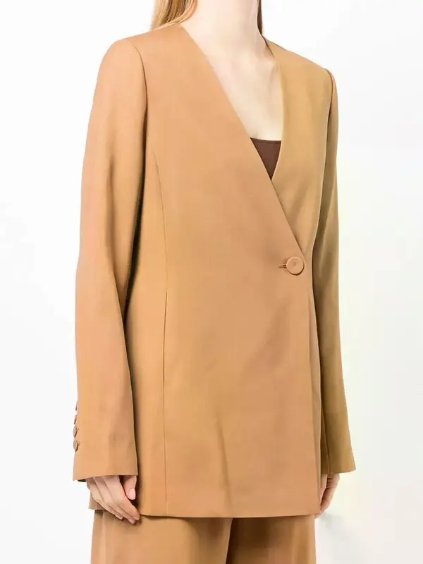 GOODIOUS Double-breasted V-neck Coat