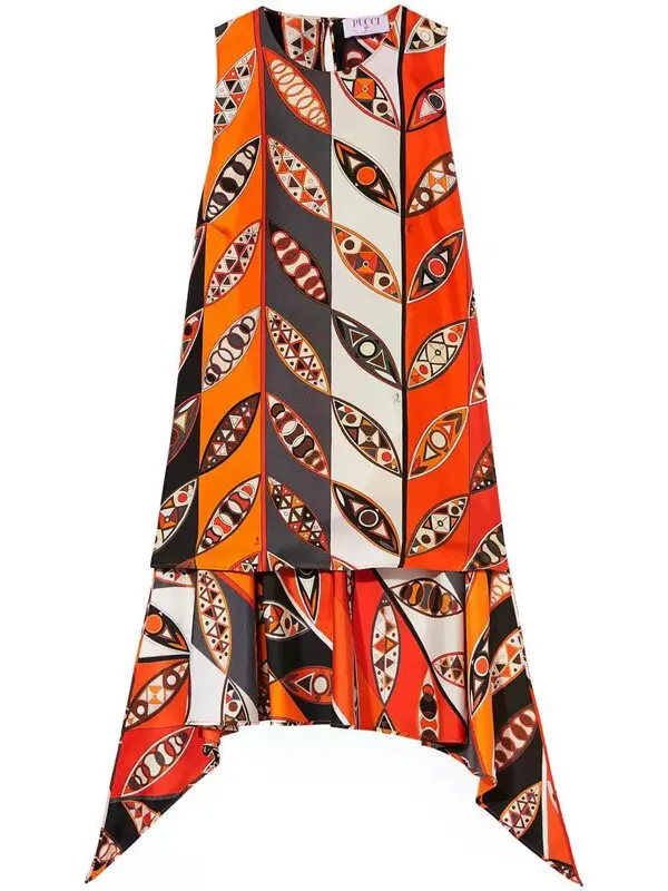 Emilio Pucci Graphic-print Sleeveless Blouse