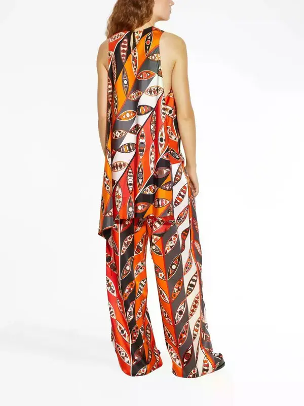 Emilio Pucci Graphic-print Sleeveless Blouse
