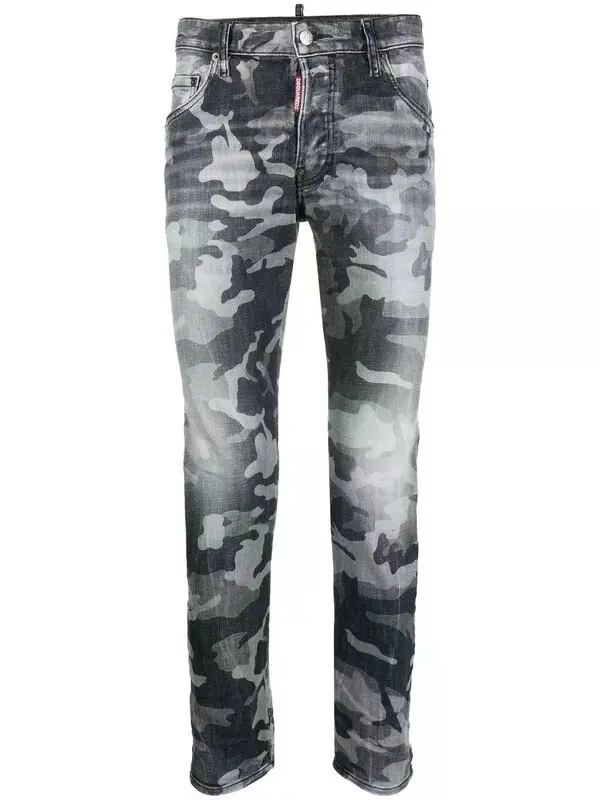 Dsquared2 Camouflage-print Bootcut Jeans
