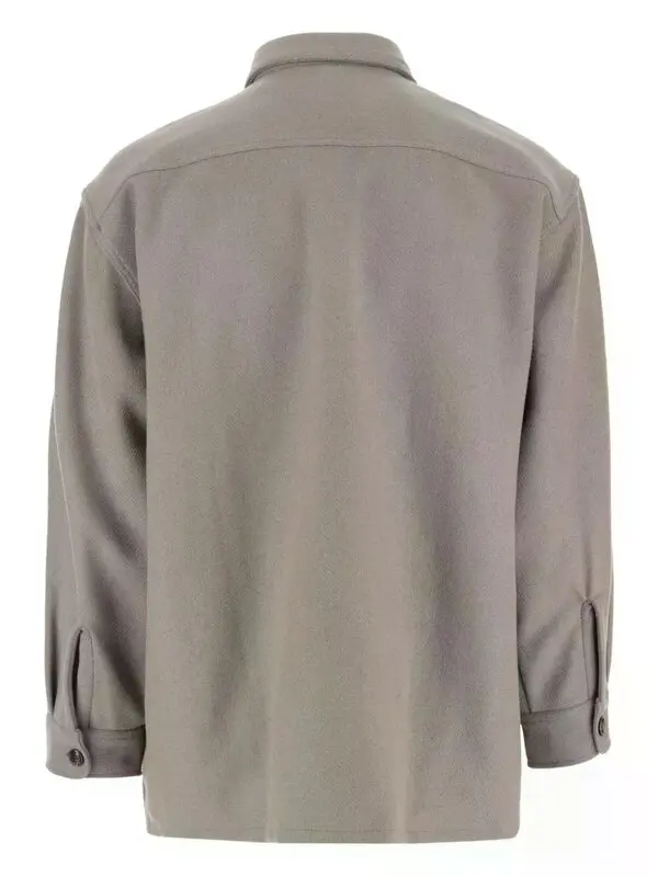 AMI Paris Spread-collar Wool-blend Shirt Jacket