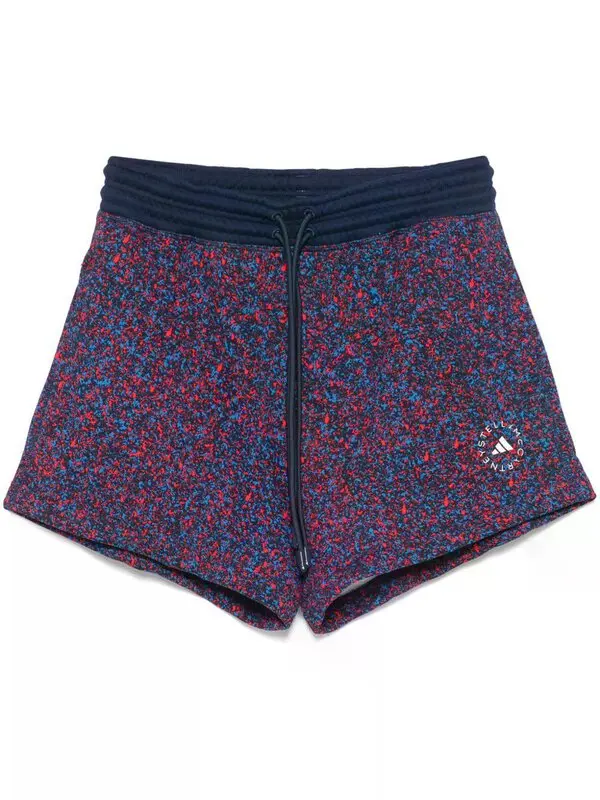Adidas By Stella McCartney Printed Terry Shorts - Blue