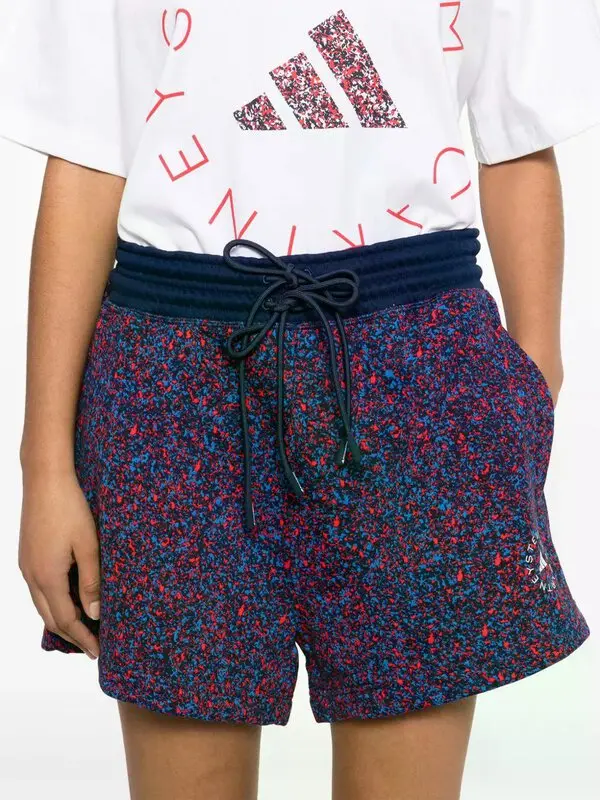 Adidas By Stella McCartney Printed Terry Shorts - Blue