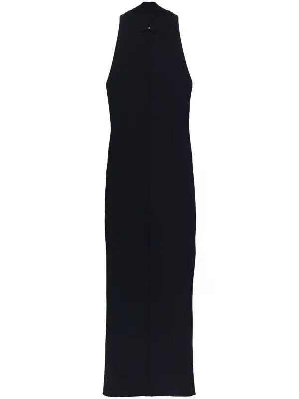 COURREGES Cut-out Ribbed Midi Dress