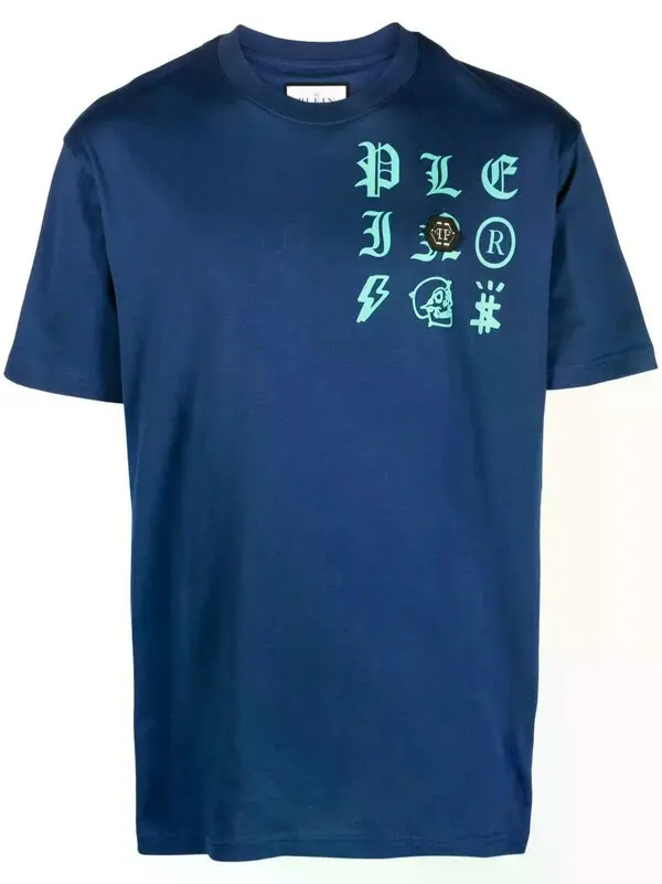 Philipp Plein Gothic Plein Logo-print T-shirt - Blue
