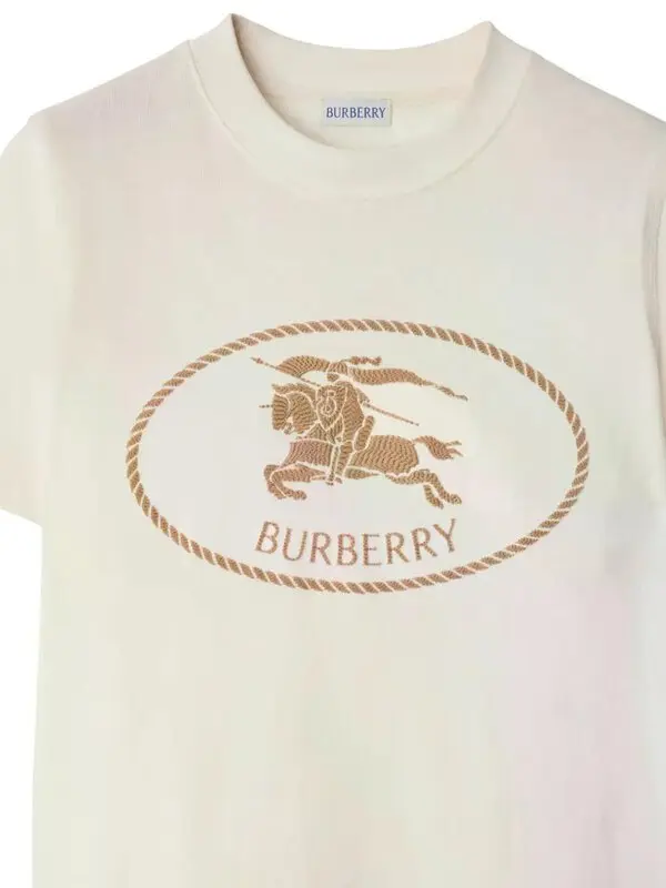 Burberry Knight Stamp Cotton T-shirt - White