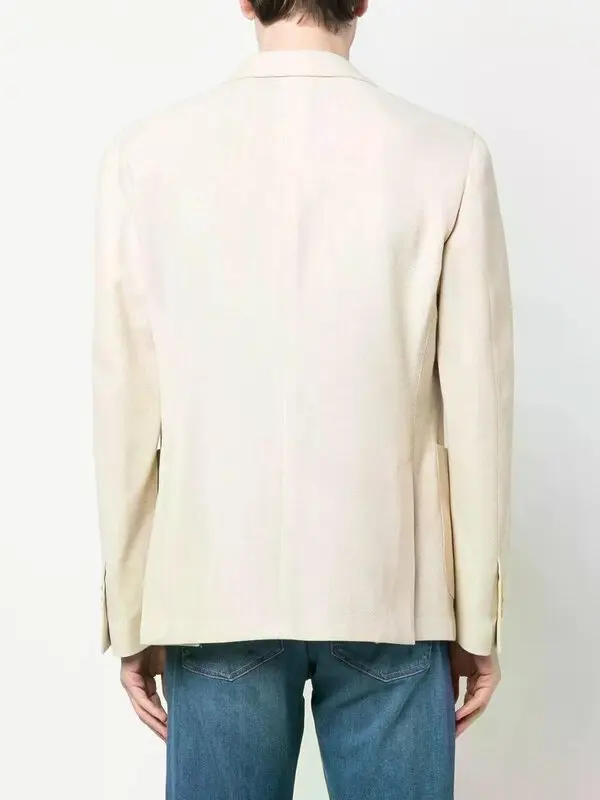 LARDINI Woven Single-breasted Blazer - Brown