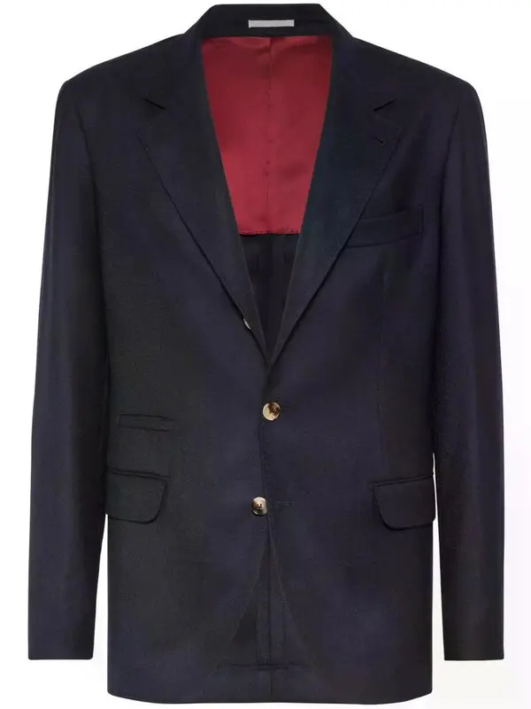 Brunello Cucinelli Single-breasted Cashmere Blazer - Blue