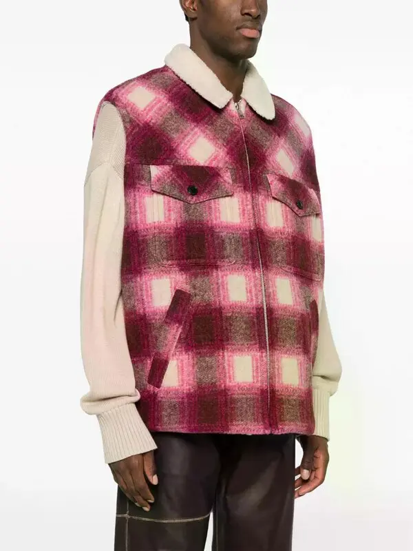 MARANT Isabel Kiran Check-pattern Gilet - Red