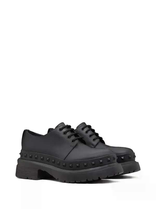 Valentino Garavani Rockstud Leather Derby Shoes