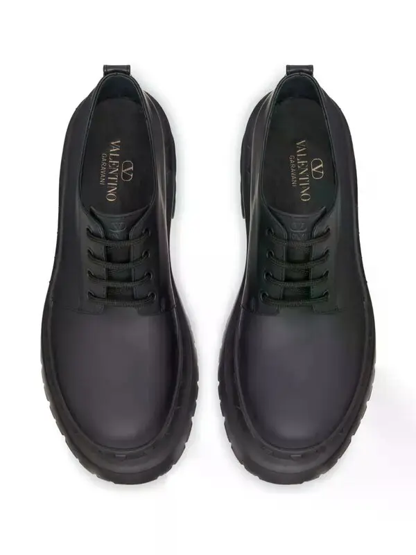 Valentino Garavani Rockstud Leather Derby Shoes