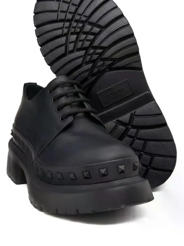 Valentino Garavani Rockstud Leather Derby Shoes