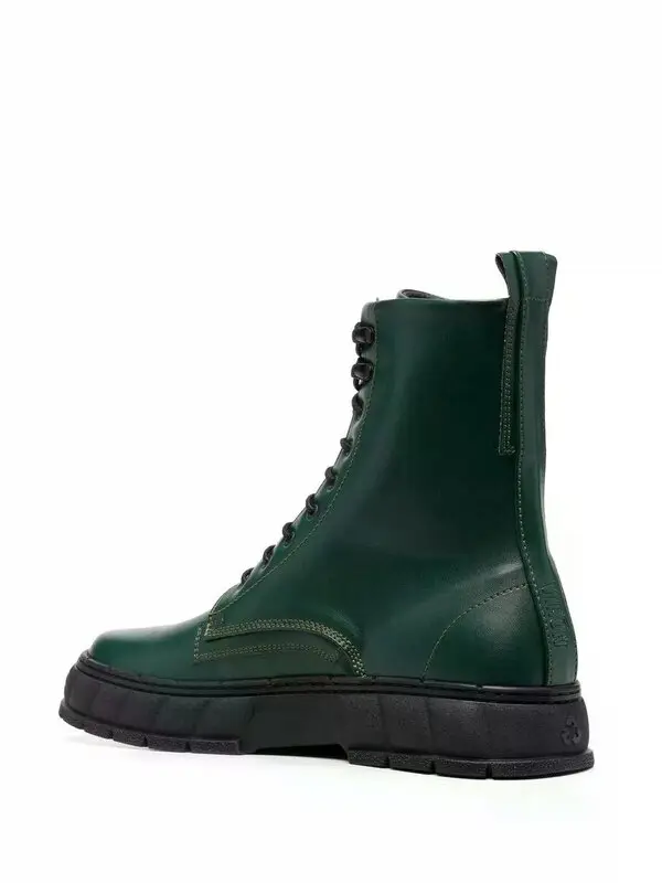VIRON Logo-print Ankle Boots - Green