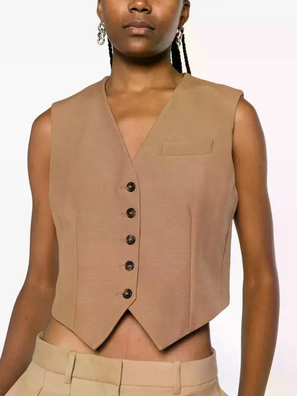 Stella McCartney Sleeveless Virgin Wool Waistcoat