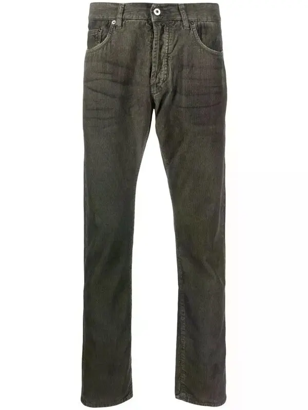 14BROS Straight-leg Jeans With Logo Patch - Green
