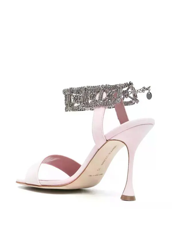 Manolo Blahnik Lierasan 105mm Suede Sandals