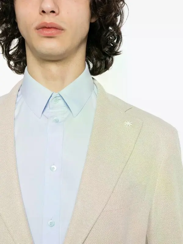 MANUEL RITZ Honeycomb Single-breasted Blazer - Neutrals