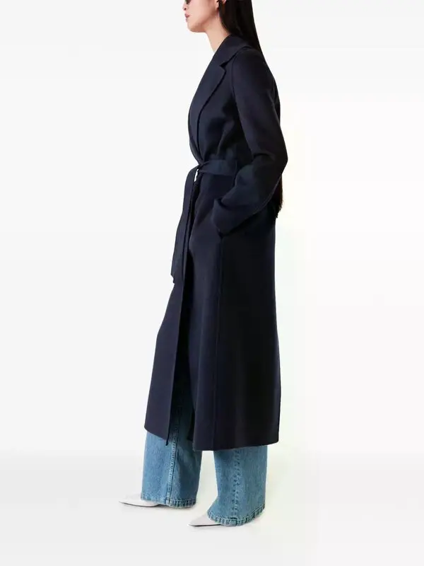 Stella McCartney Belted Felted Coat - Blue