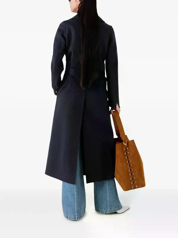 Stella McCartney Belted Felted Coat - Blue