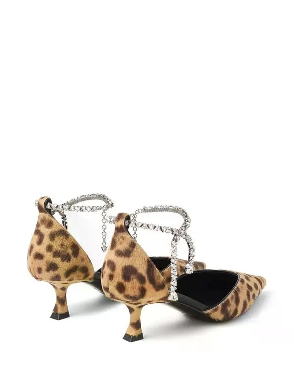 JIMMY CHOO 50mm Stevie Leopard Print Pumps