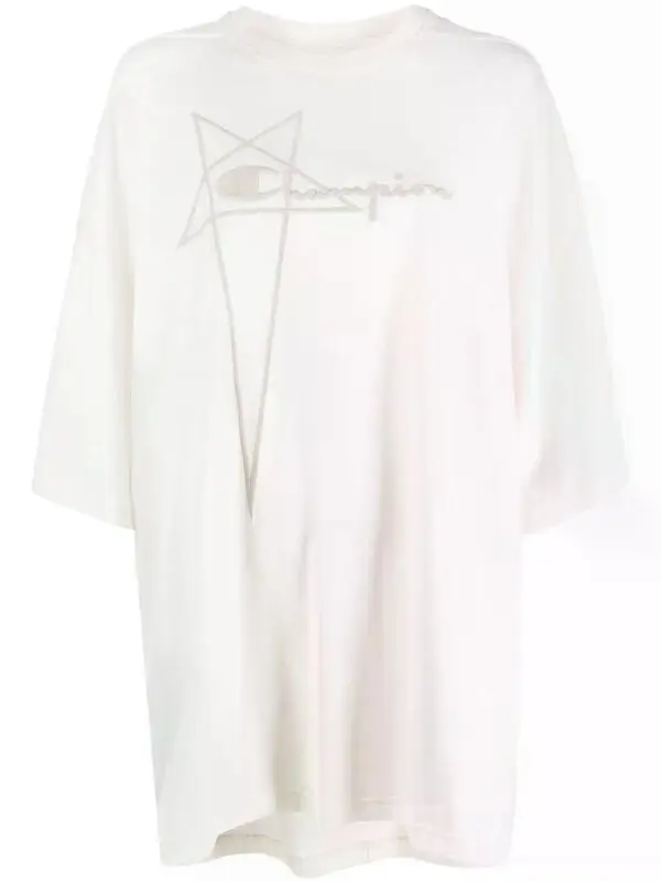Rick Owens Logo-embossed Oversized Cotton T-shirt