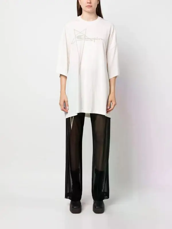Rick Owens Logo-embossed Oversized Cotton T-shirt