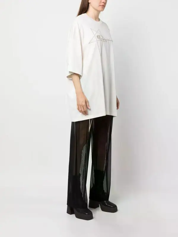 Rick Owens Logo-embossed Oversized Cotton T-shirt