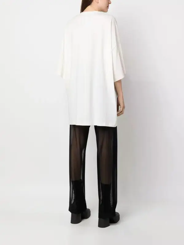 Rick Owens Logo-embossed Oversized Cotton T-shirt