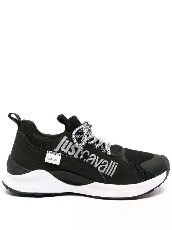 Just Cavalli Logo-print Lace-up Sneakers - Black
