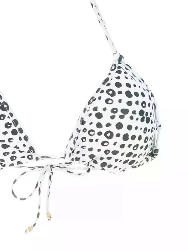 AMIR SLAMA Polka Dot-print Triangle Bikini