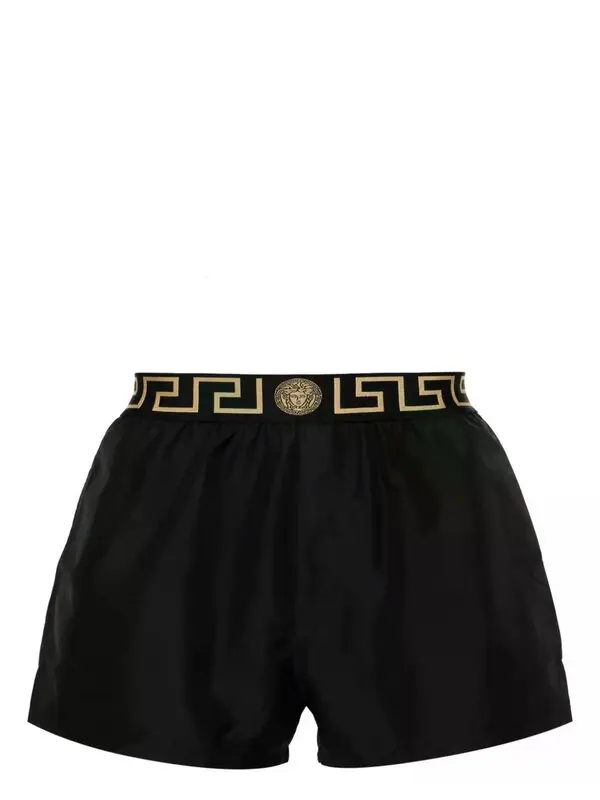 Versace Greca Border Swim Shorts - Black