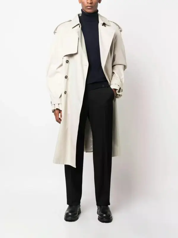 FAY Roll-neck Virgin Wool Sweater - Blue