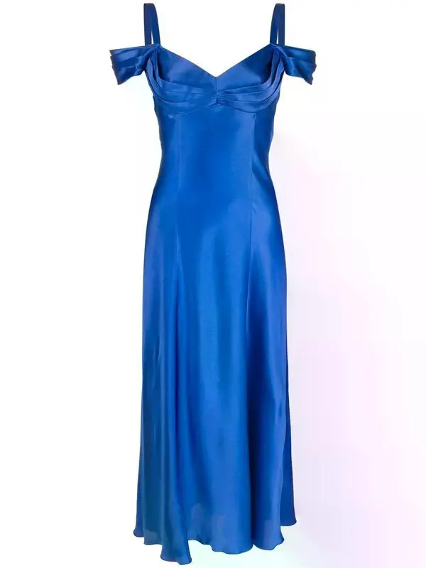 Alberta Ferretti Off-the-shoulder Midi Dress