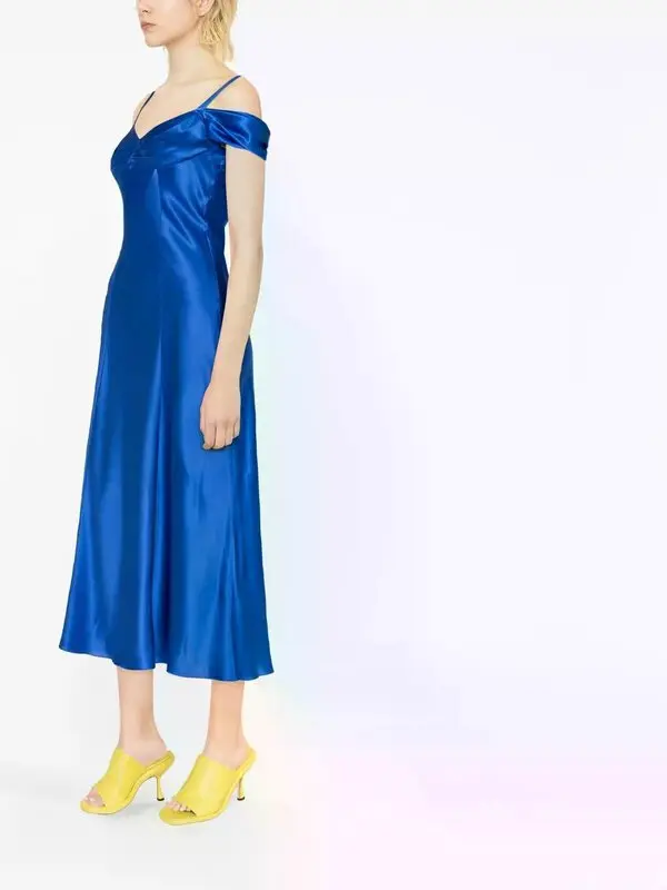 Alberta Ferretti Off-the-shoulder Midi Dress