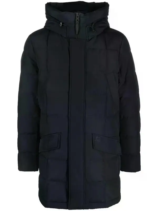 Woolrich Funnel Neck Padded Coat - Blue