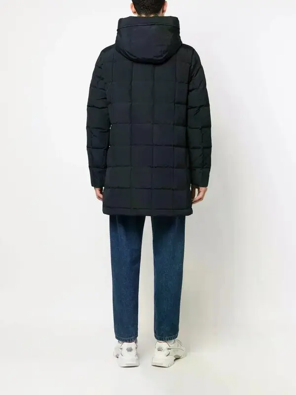 Woolrich Funnel Neck Padded Coat - Blue