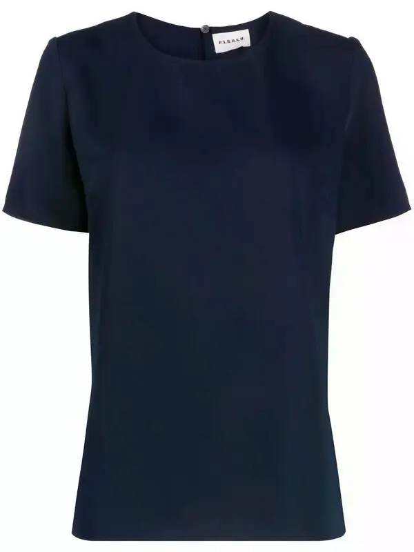 P.a.r.o.s.h Short-sleeved Cady Blouse - Blue