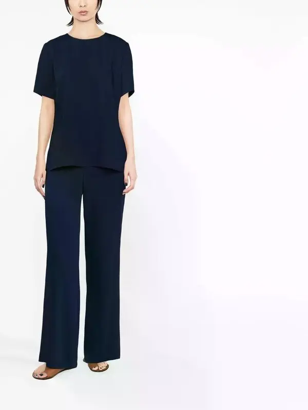 P.a.r.o.s.h Short-sleeved Cady Blouse - Blue